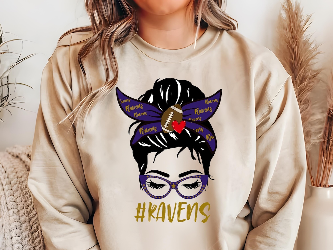 Ravens Svg Messy Bun, Ravens Png Bundle, Ravens Shirt Svg,ravens Sports ...