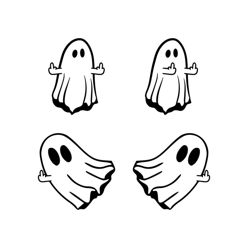 Ghost Flipping off Png - Etsy