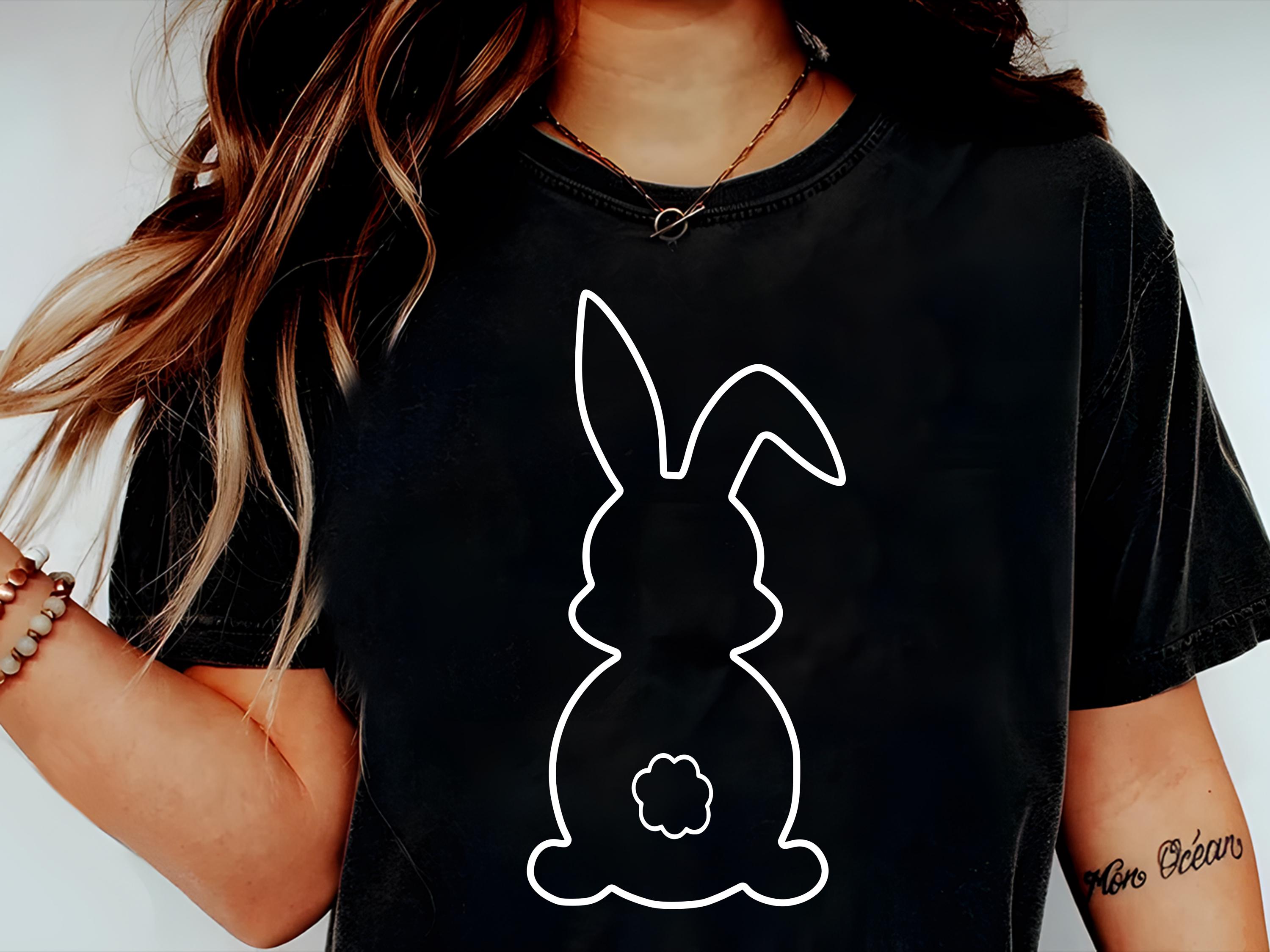 Easter Bunny Outline SVG Bundle, Bunny Silhouette Shape Set, Rabbit ...