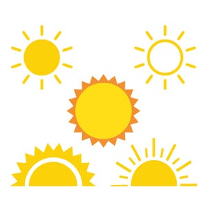 Sun SVG, Sunrise SVG, Sun Clipart, Half Sun Svg, Summer Sun Svg, Sun ...