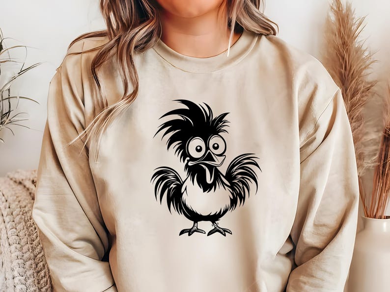 Crazy Chicken SVG PNG EPS Ai, Rooster Clipart, Chicken Vector Image ...