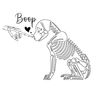 Dog Skeleton Boop Halloween SVG PNG Files, Funny Dog Skeleton Png ...
