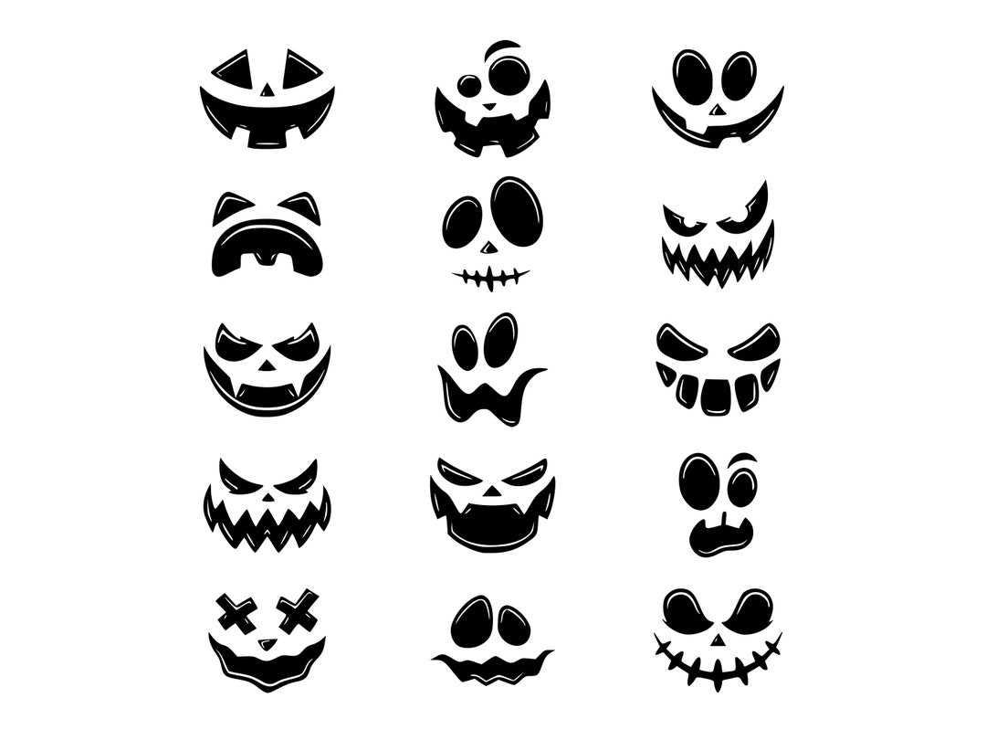Pumpkin Face Svg, Halloween Pumpkins Faces, Pumpkin Faces Clipart ...