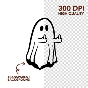 Ghost Middle Finger Svg Png, Halloween Svg Png, Svg File for Cricut ...