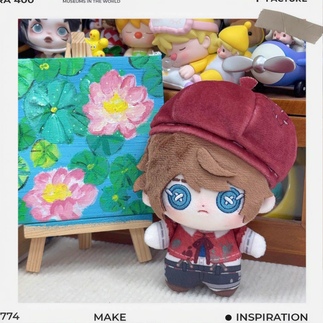 IDV 10cm Painter Edgar Valden Cotton Doll, Handmade Plush Toy, Ita Bag ...