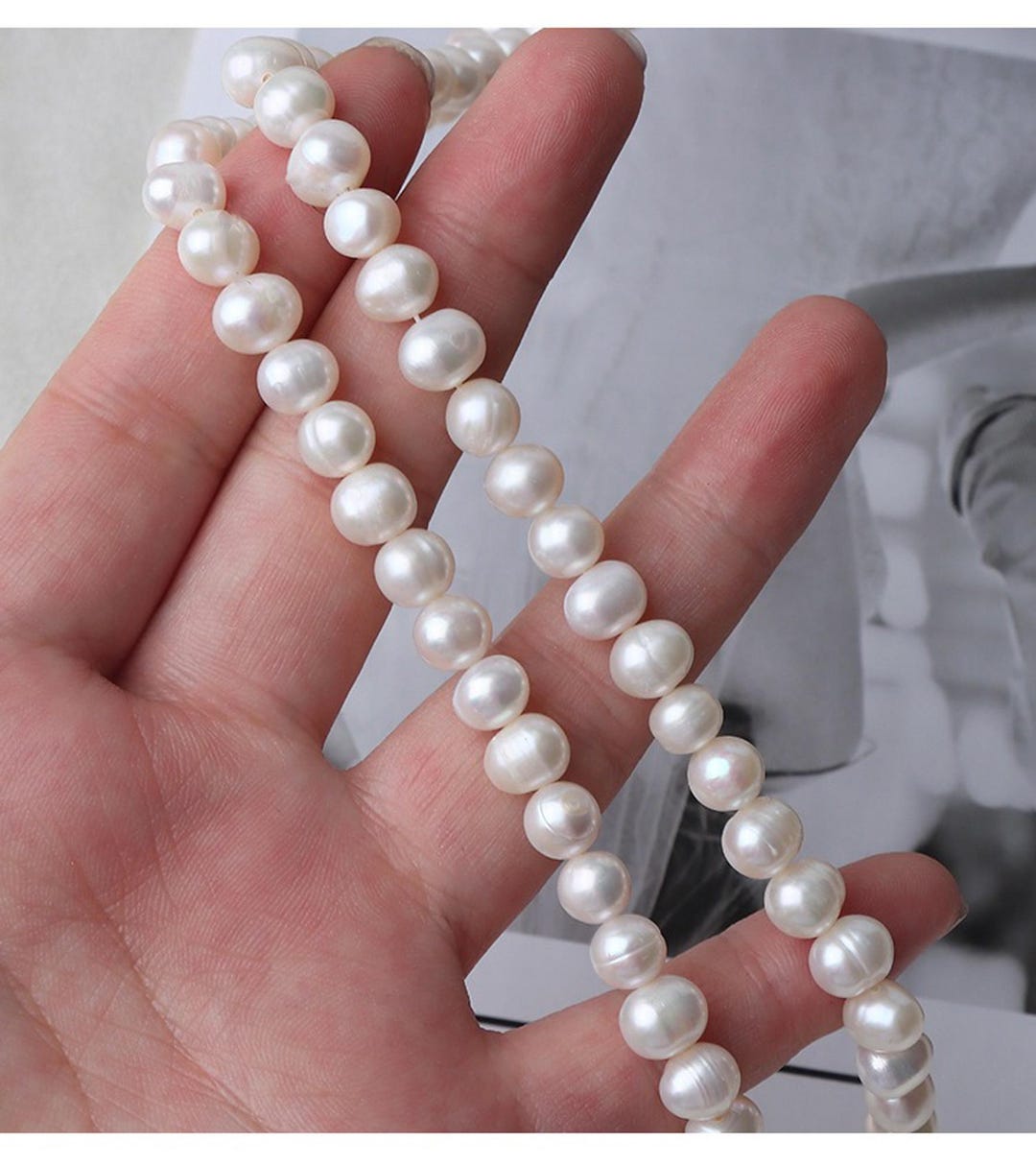6mm Potato Beads Natural Freshwater Pearls Work in Progress Bare Beads ...