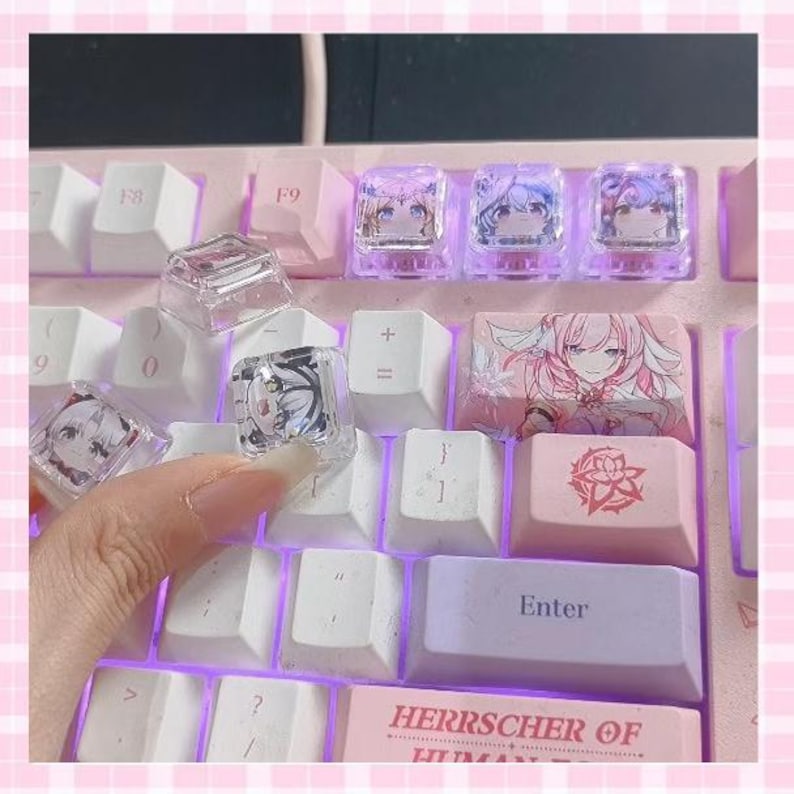 Wuthering Waves Cartoon Keycap Cartethyia Camellya Jinhsi Changli ...