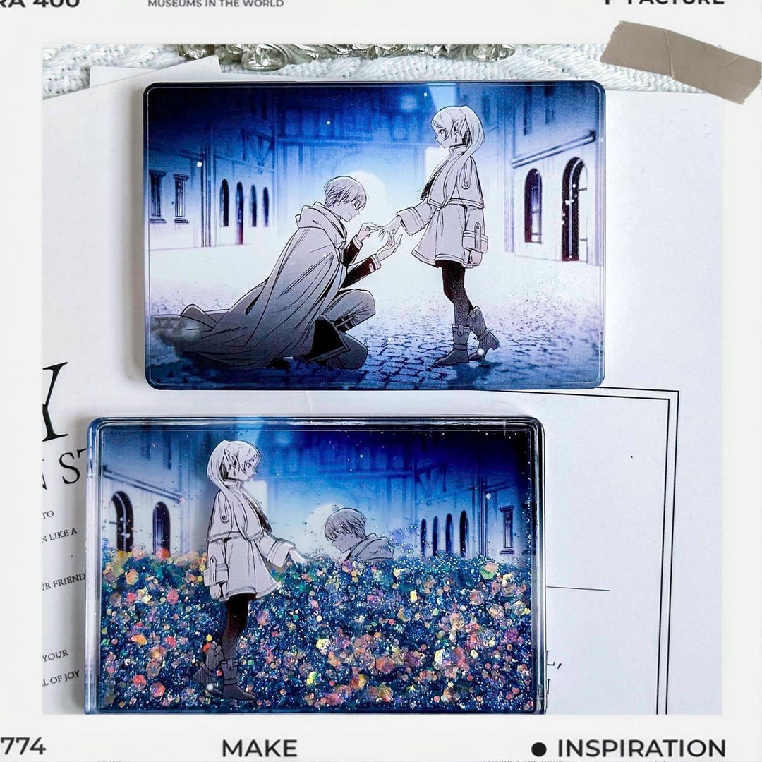 Frieren & Himmel Proposal Scene - Dynamic Sand Flow Acrylic Display ...
