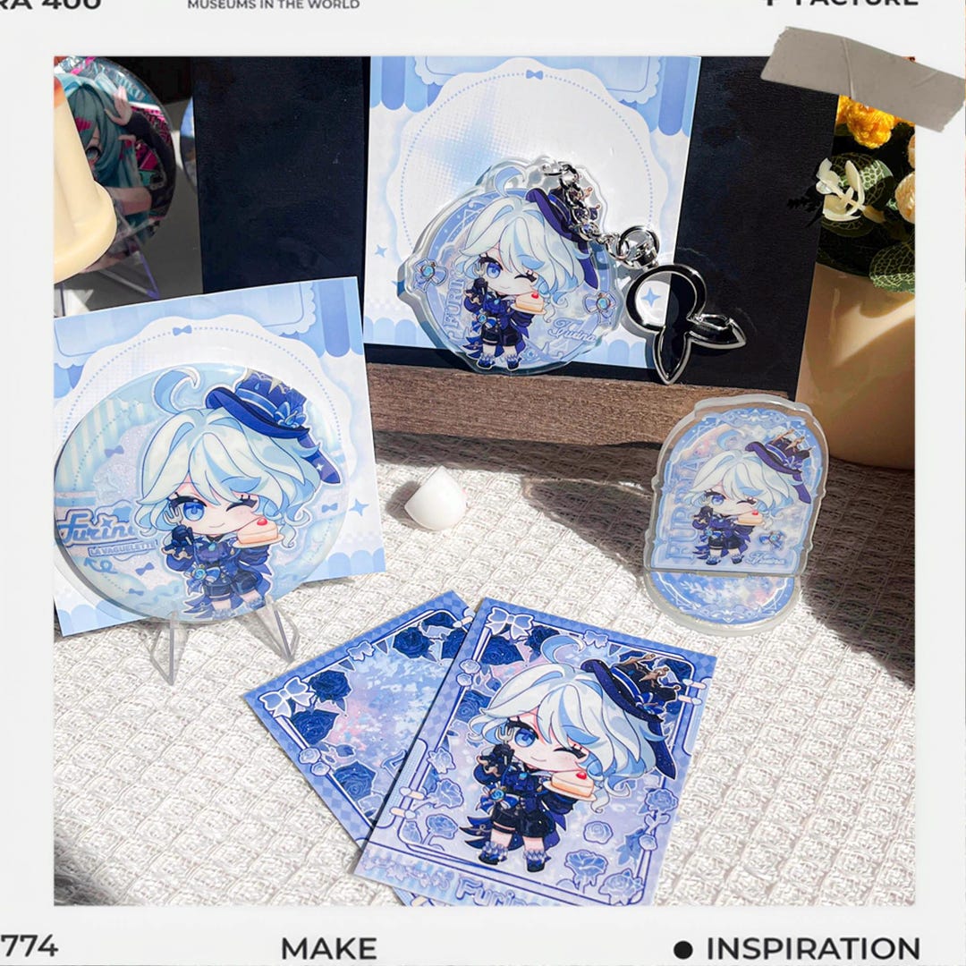 Genshin Impact Furina Collector's Merch, 75mm Badge, 6.5cm Acrylic ...