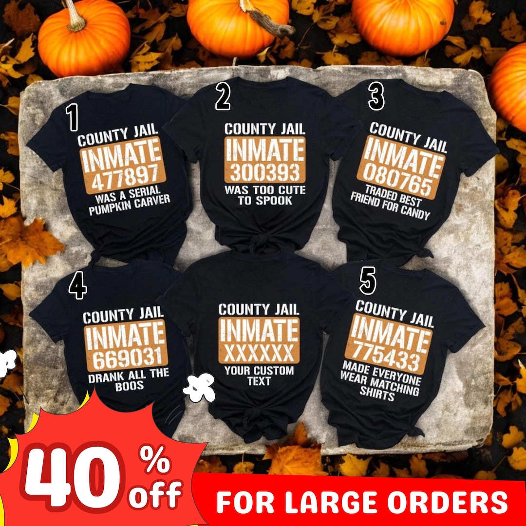 Custom Jail Inmate Halloween Costume, Group Halloween Costumes Inmate ...