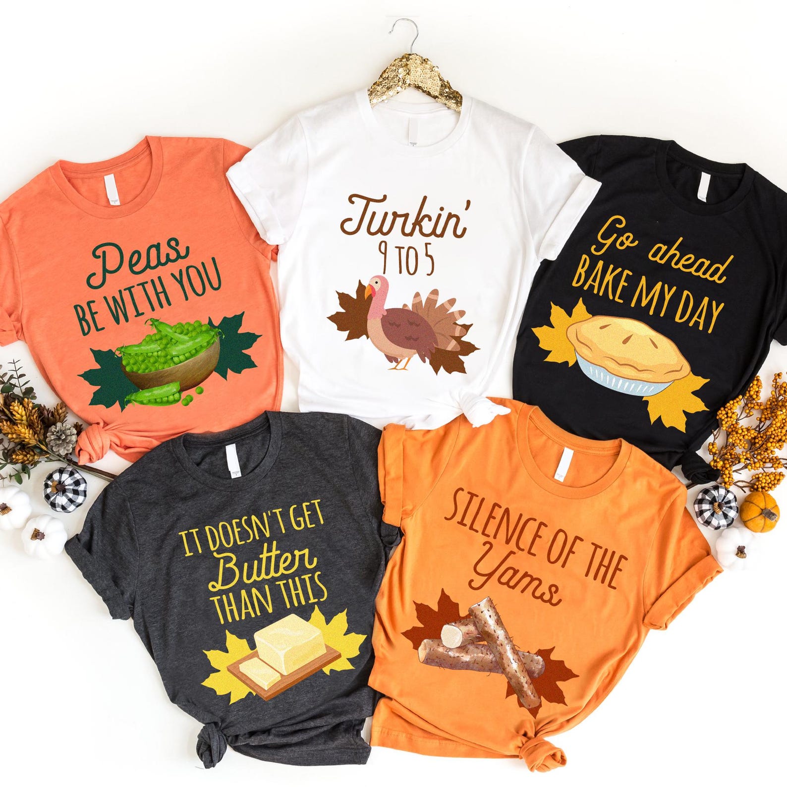 Funny Thanksgiving Food Pun Shirts, Thanksgiving Group Shirt, Funny ...