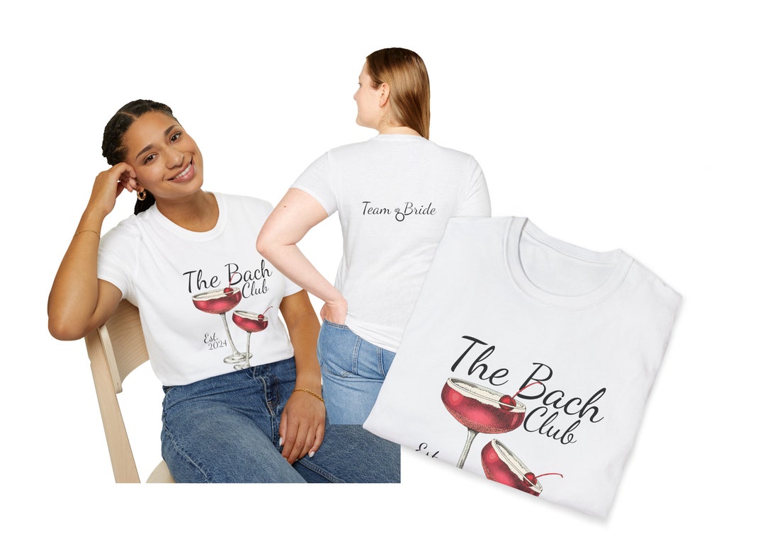The Bach Club Bachelorette Party Shirts, Custom Bach Tshirts, Social ...