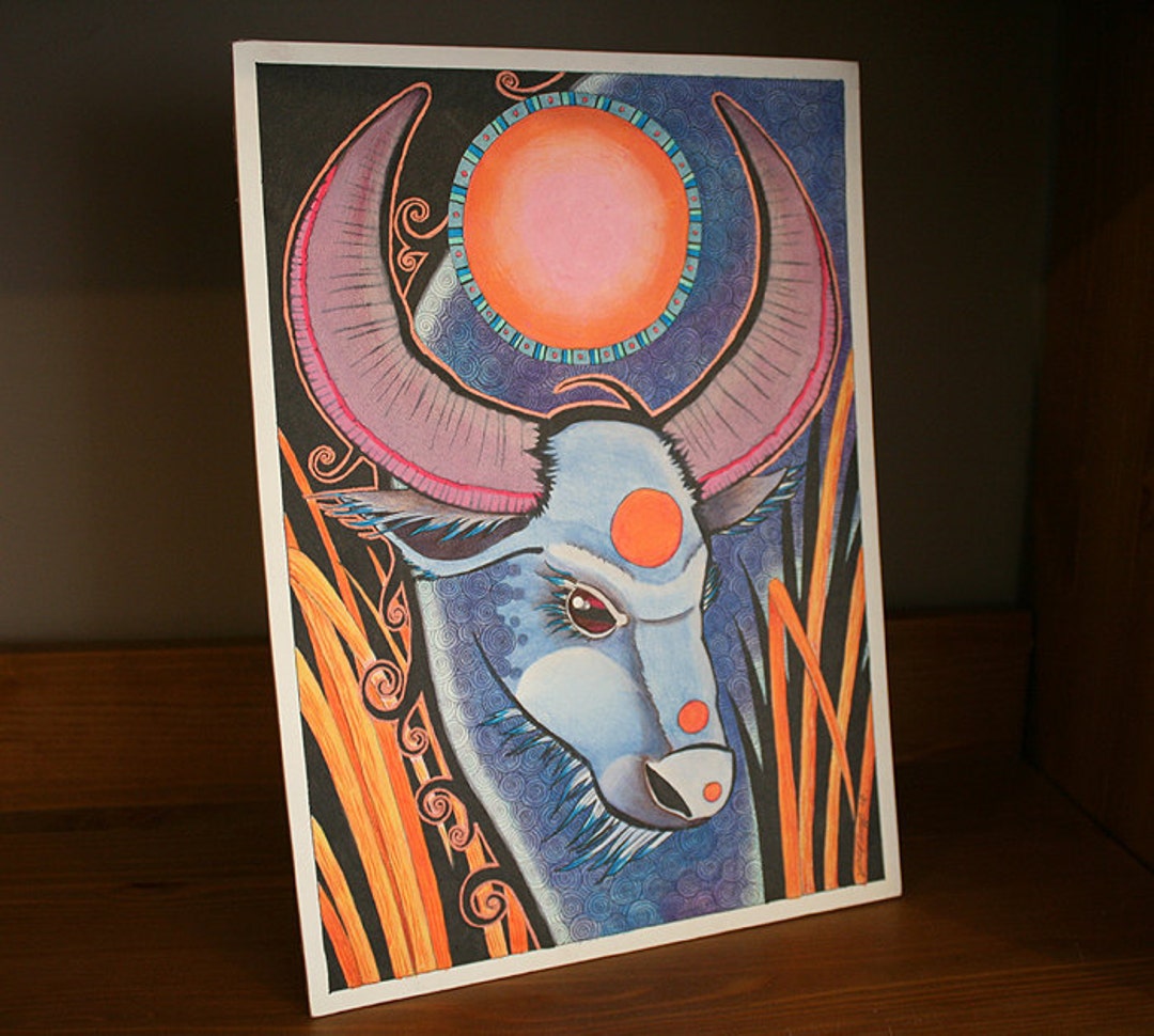 Original Art Powerful Swamp Buffalo as Totem - Etsy