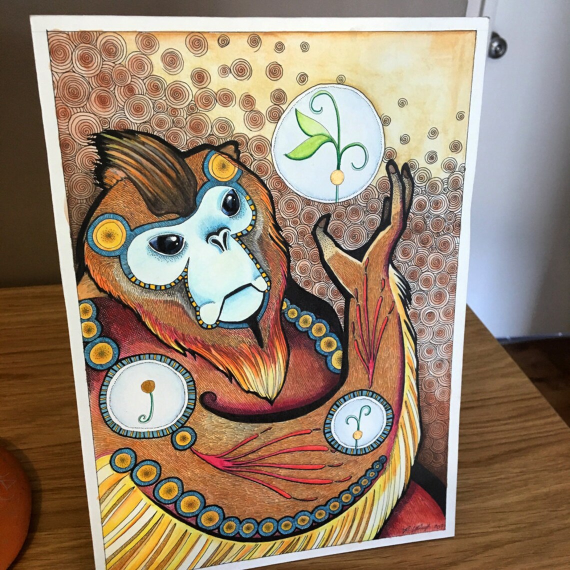Golden Snub-nosed Monkey Spirit Original Art - Etsy