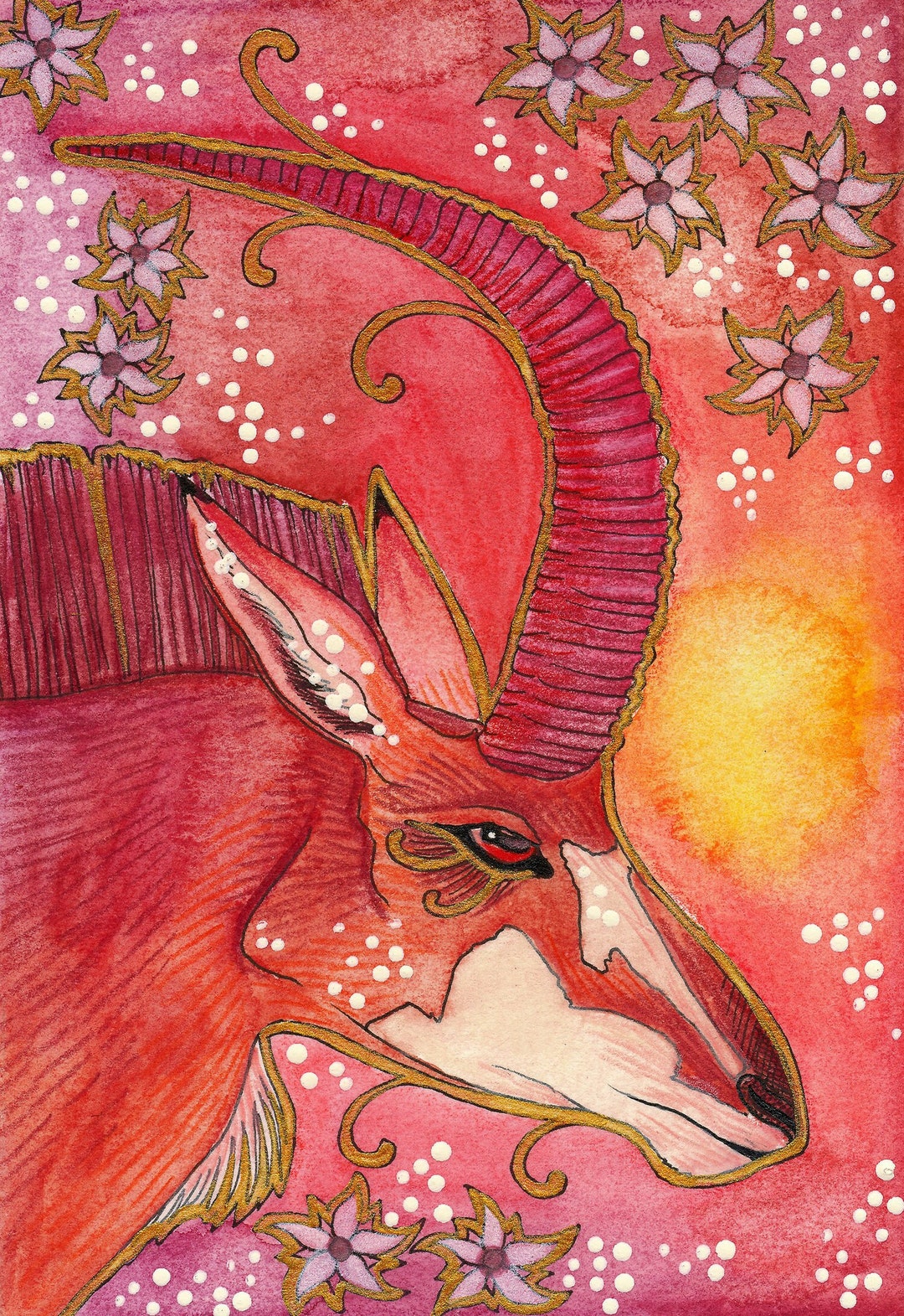 Rose Series - Sable Antelope Magic - Original Art - Etsy