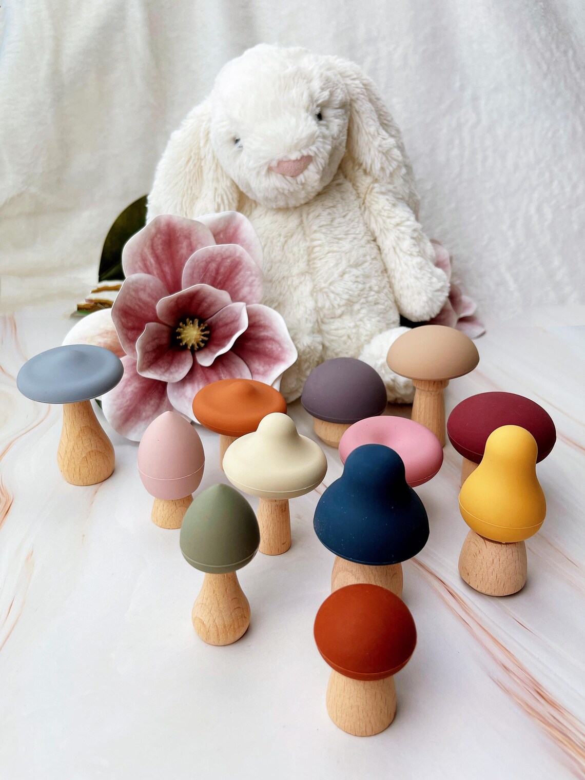 Montessori Wooden Mushroom Toys |educational Learning Sorting Toys ...