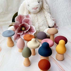 Montessori Wooden Mushroom Toys |educational Learning Sorting Toys ...