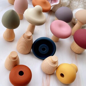 Montessori Wooden Mushroom Toys |educational Learning Sorting Toys ...