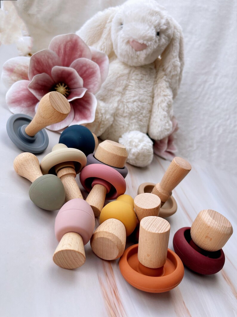 Montessori Wooden Mushroom Toys |educational Learning Sorting Toys ...