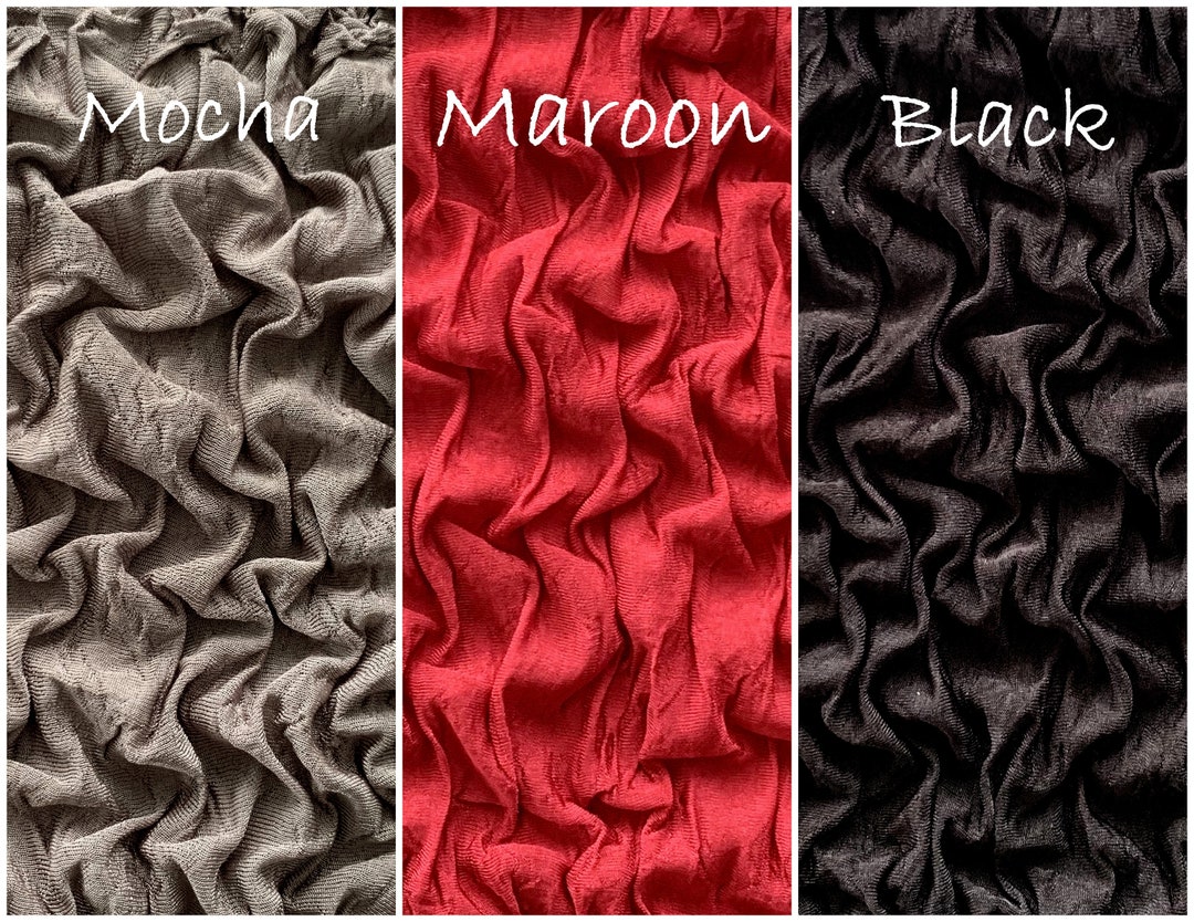 Crinkled Wavy Scrunchy Polyester Stretch Fabric by the Yard - Etsy UK
