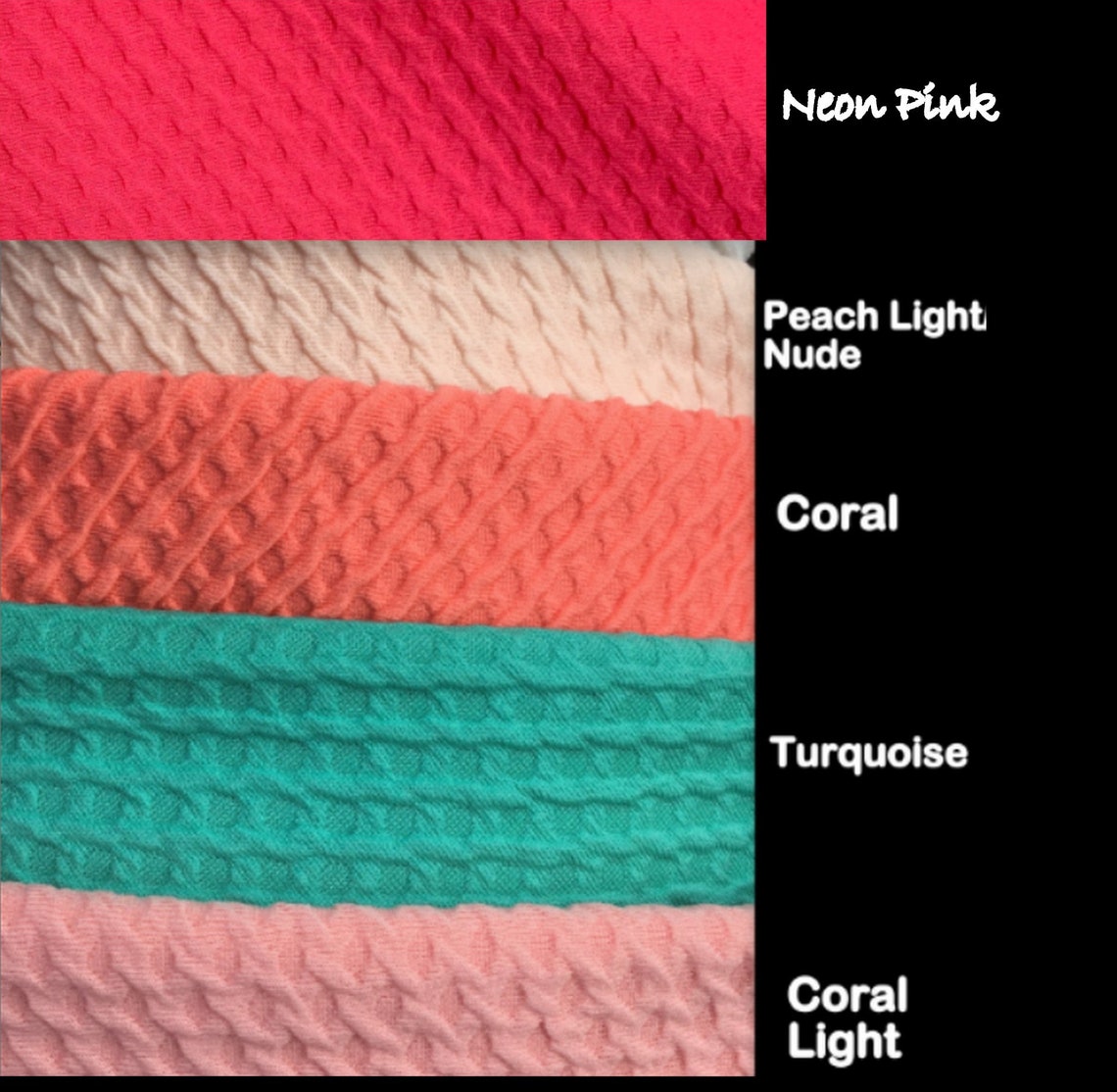 Waffle Textured Poly/Lycra/Spandex Stretch Knit Fabric By The | Etsy