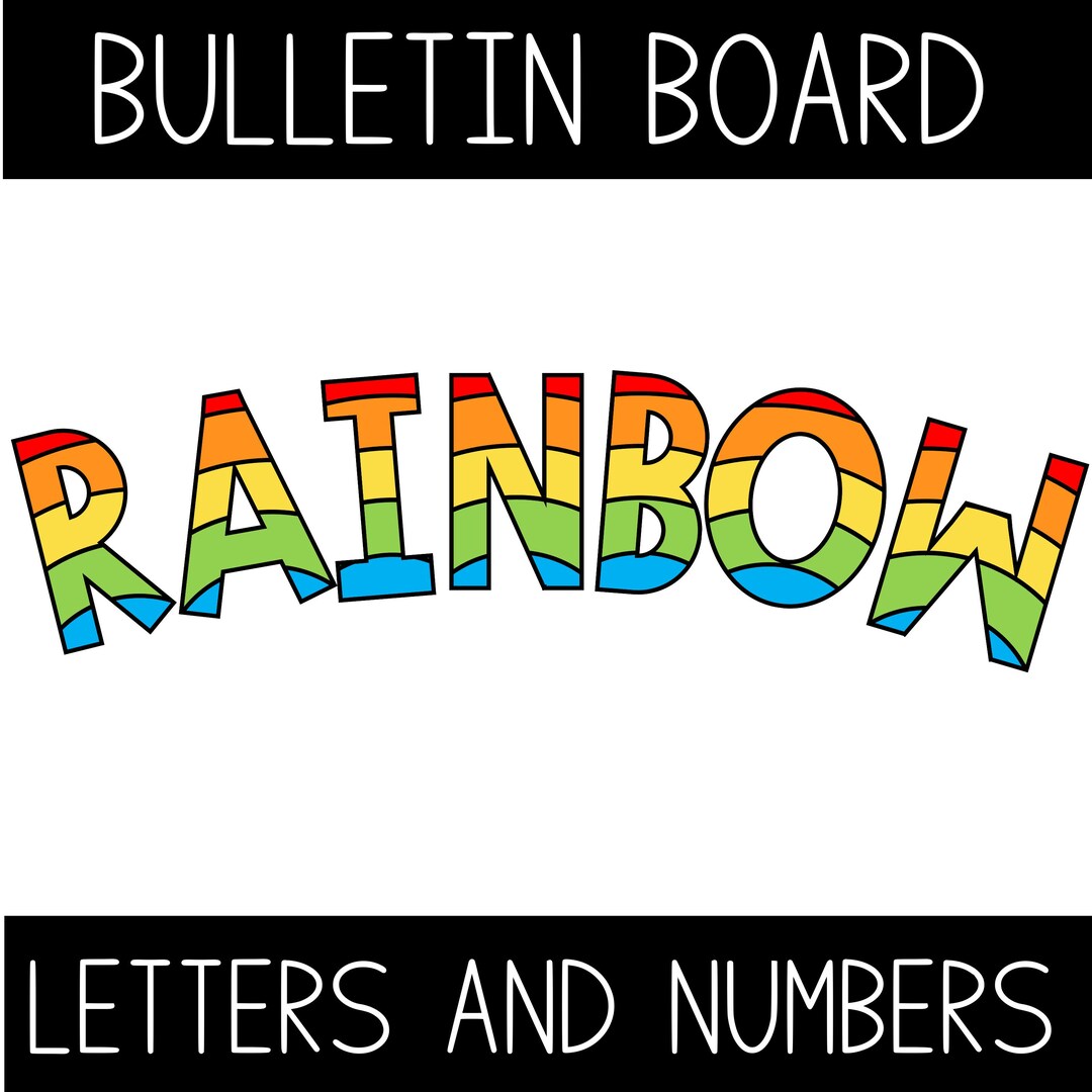 Rainbow Bulletin Board Letters | Printable Bulletin Board Letters and ...