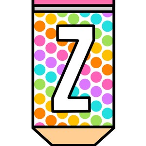 Rainbow Pencils Bulletin Board Letters | Printable Bulletin Board ...