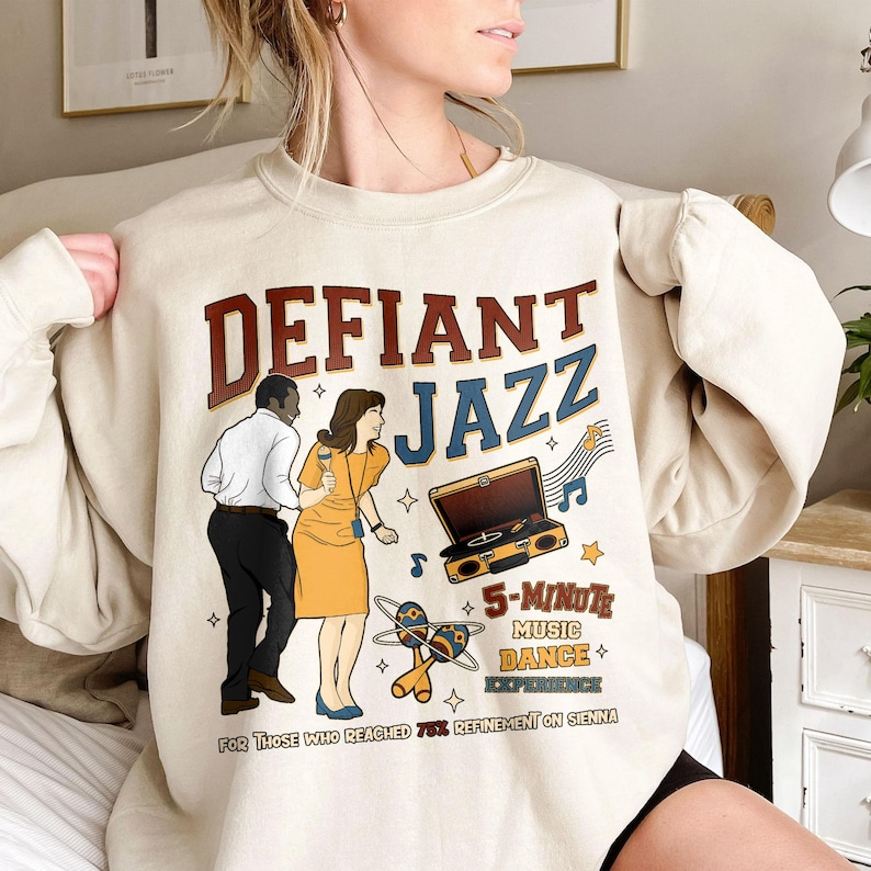 Defiant Jazz Scene T Shirt, Severance TV Show Inspired Sweatshirt, Woe ...