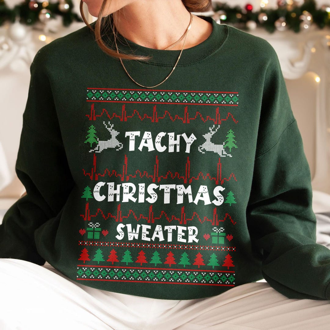 Nurse Tele Tech Ekg Ugly Christmas Sweater, Medical Cardiac Icu Xmas ...