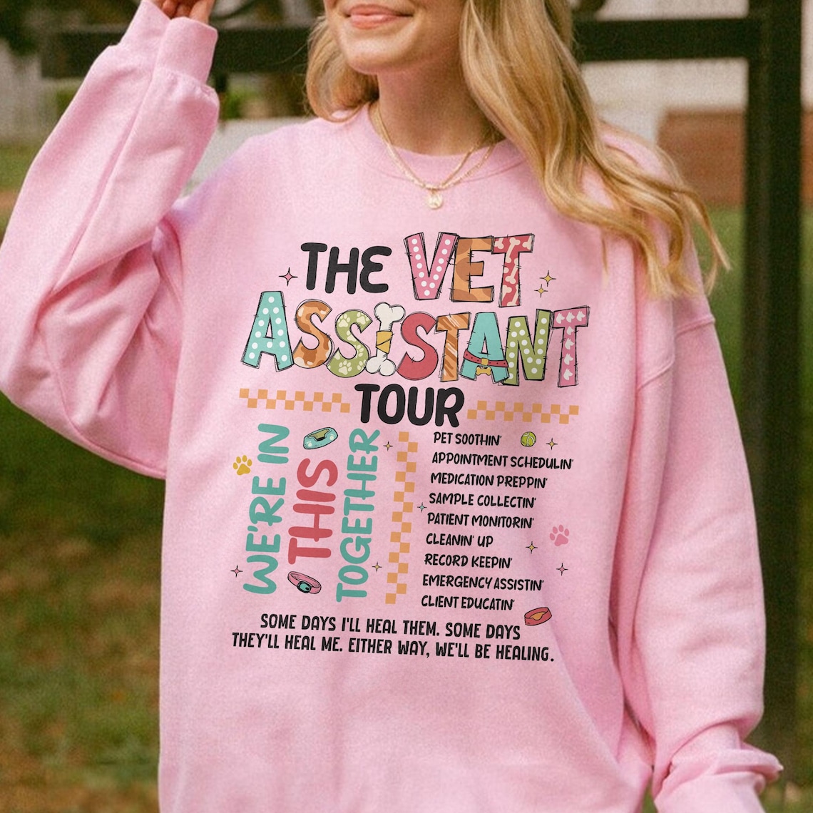 Vet Assistant Tour Sweatshirt, Vet Tech Shirt, Vet Tech Week 2024 ...