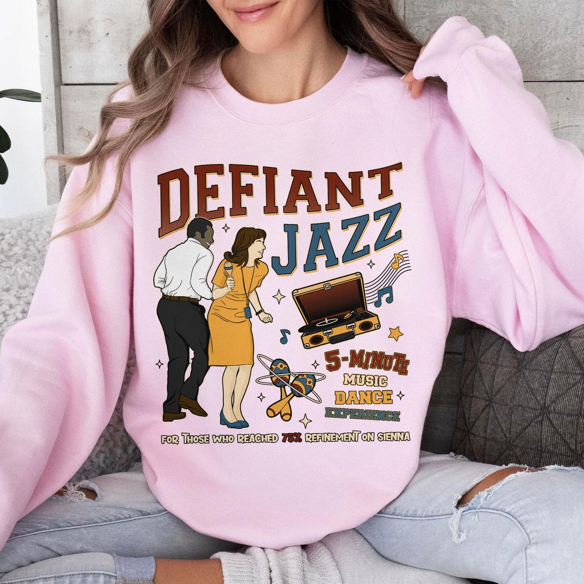 Defiant Jazz Scene T Shirt, Severance TV Show Inspired Sweatshirt, Woe ...