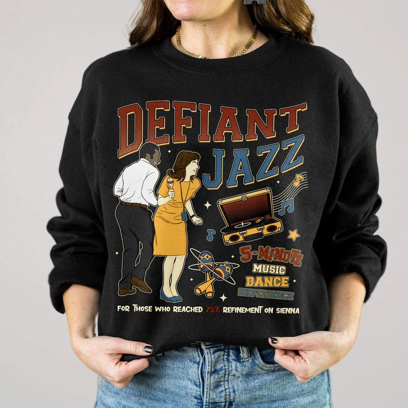 Defiant Jazz Scene T Shirt, Severance TV Show Inspired Sweatshirt, Woe ...
