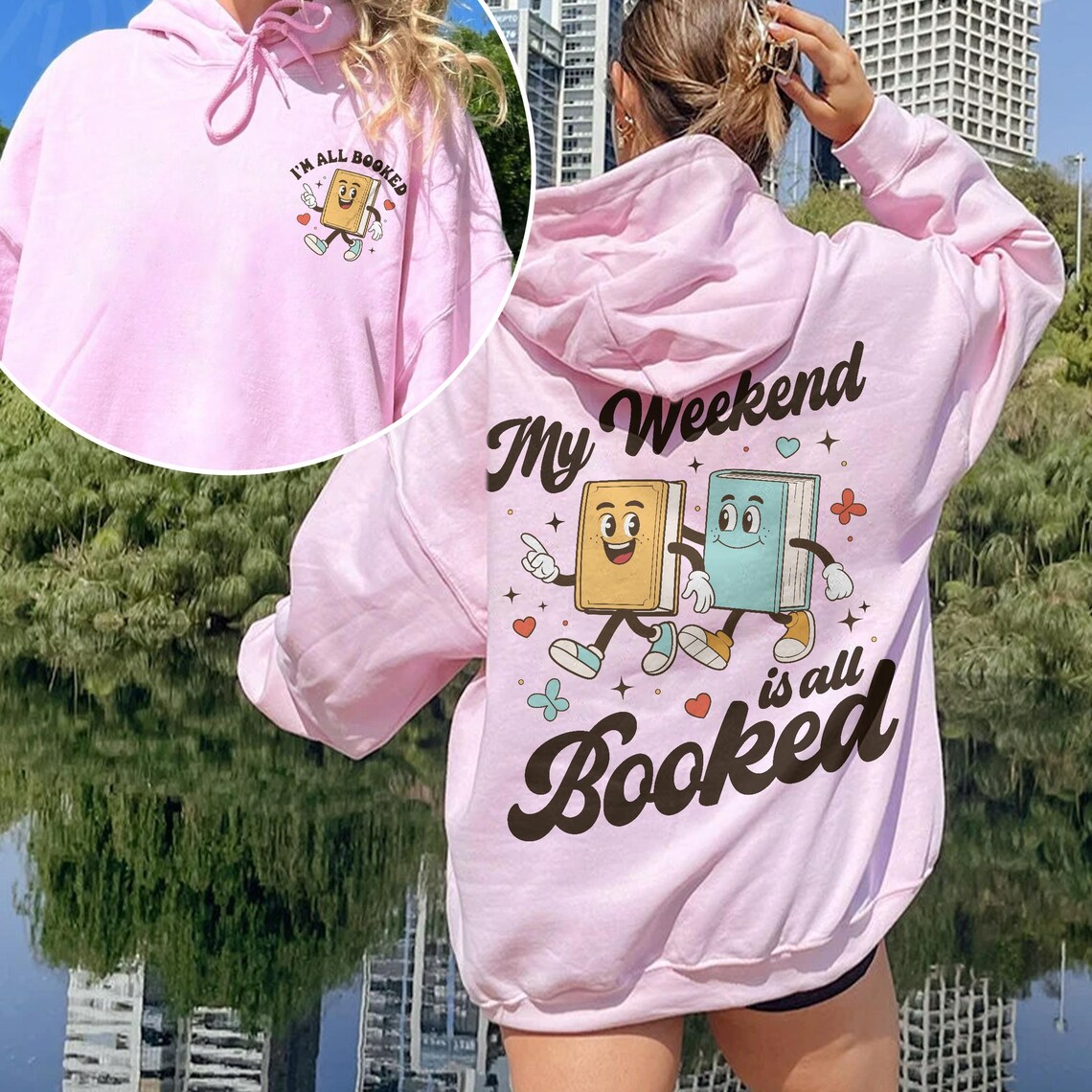 My Weekend is Booked Shirt Sweatshirt Hoodie, Book Lover Tshirt ...