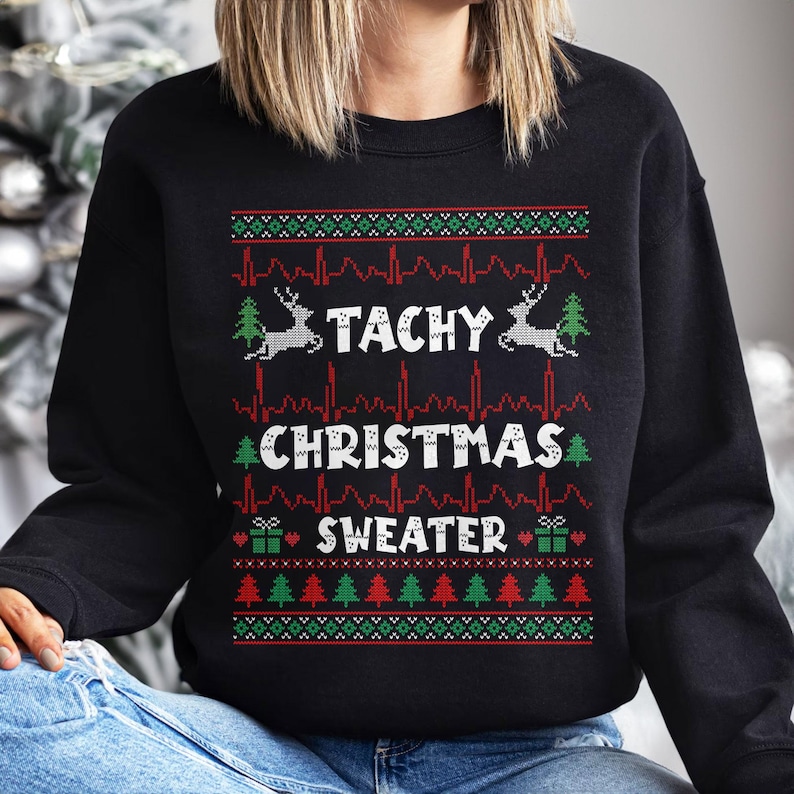 Nurse Tele Tech Ekg Ugly Christmas Sweater, Medical Cardiac Icu Xmas ...