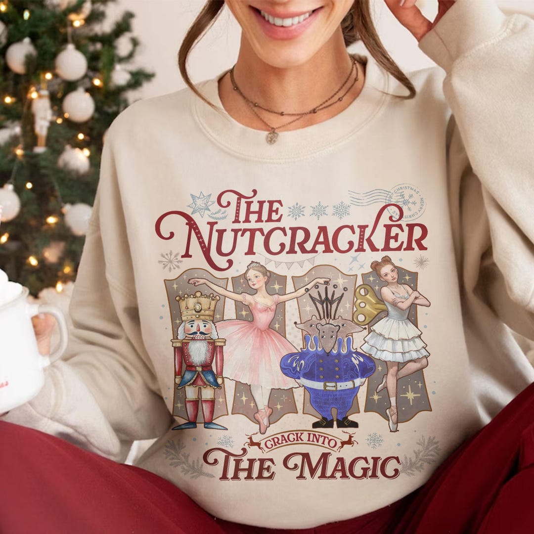 Nutcracker Christmas Shirt, Retro Ballet Sweatshirt, Holiday Hoodie ...