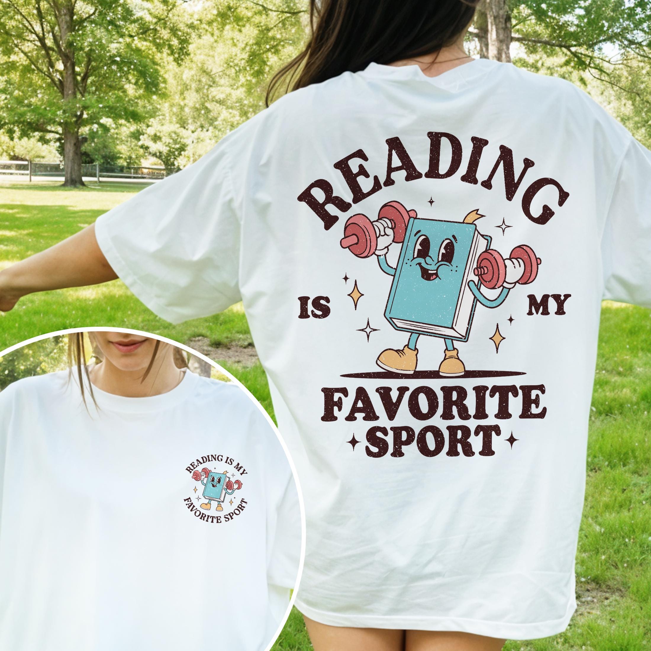 Reading is My Favorite Sport T Shirt, Funny Bookish Gym Shirts, Book ...