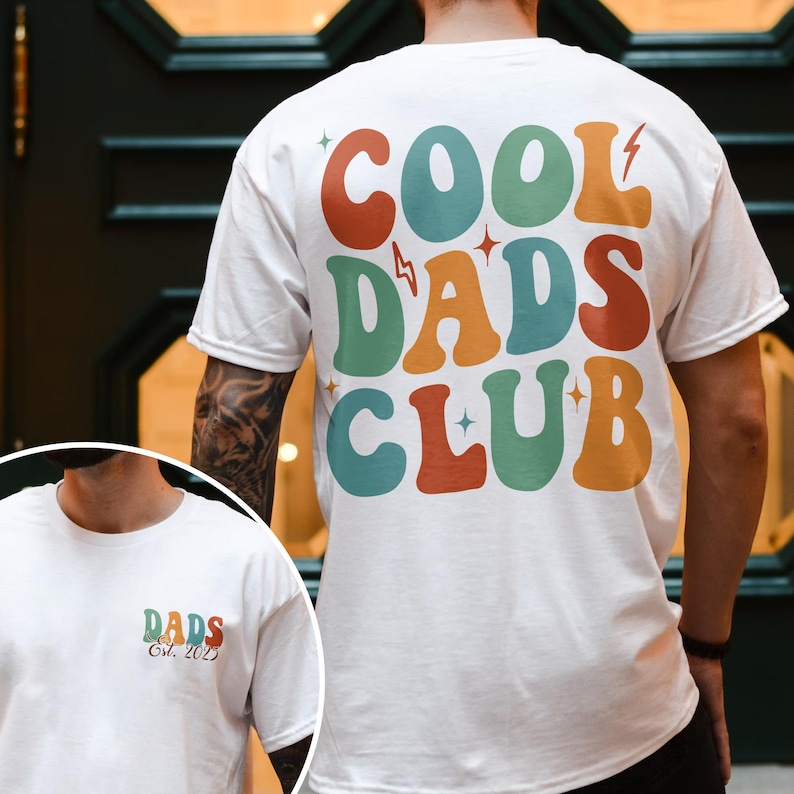 Cool Dads Club Shirt, Custom Year Dad T-shirt, Funny Dad Est Shirt ...