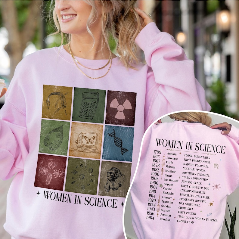 Women in Science Sweatshirt, Retro Scientist Tshirt, Gift for Science ...