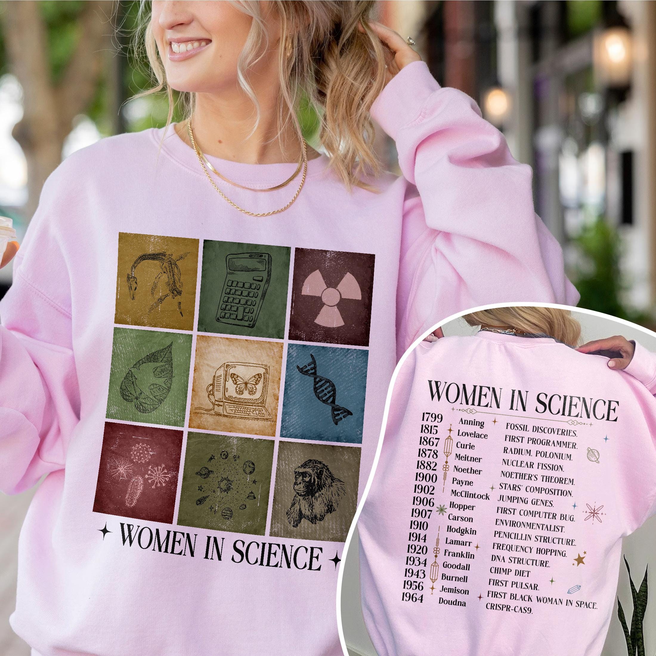 Women in Science Sweatshirt, Retro Scientist Tshirt, Gift for Science ...