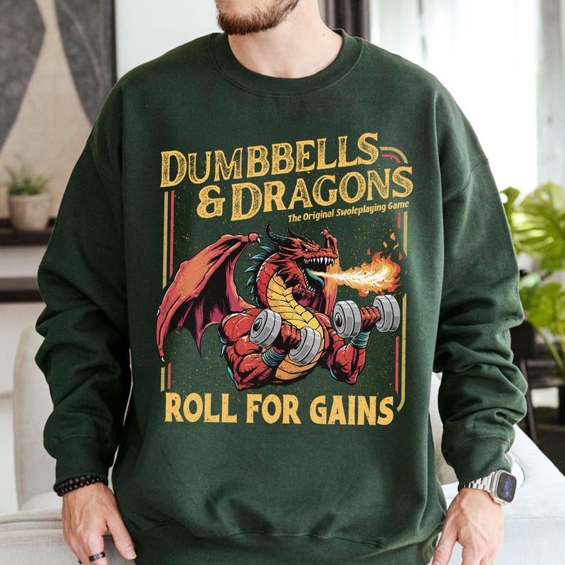 Funny Dungeons Workout Shirt, Dnd Gym Tshirt, D&D Dragons Parody Tee ...