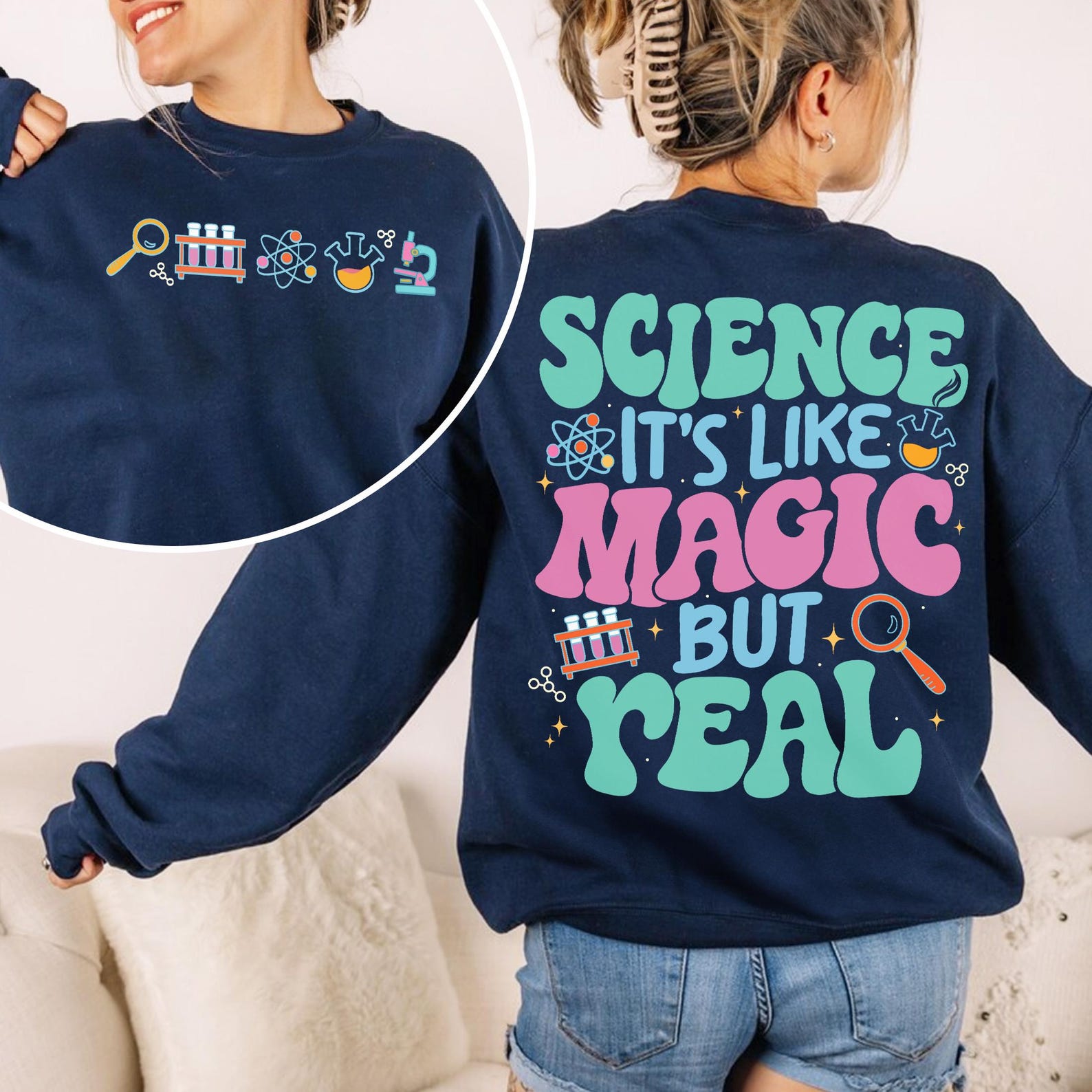 Women in Science Sweatshirt, Like Magic but Real T Shirt, Funny ...