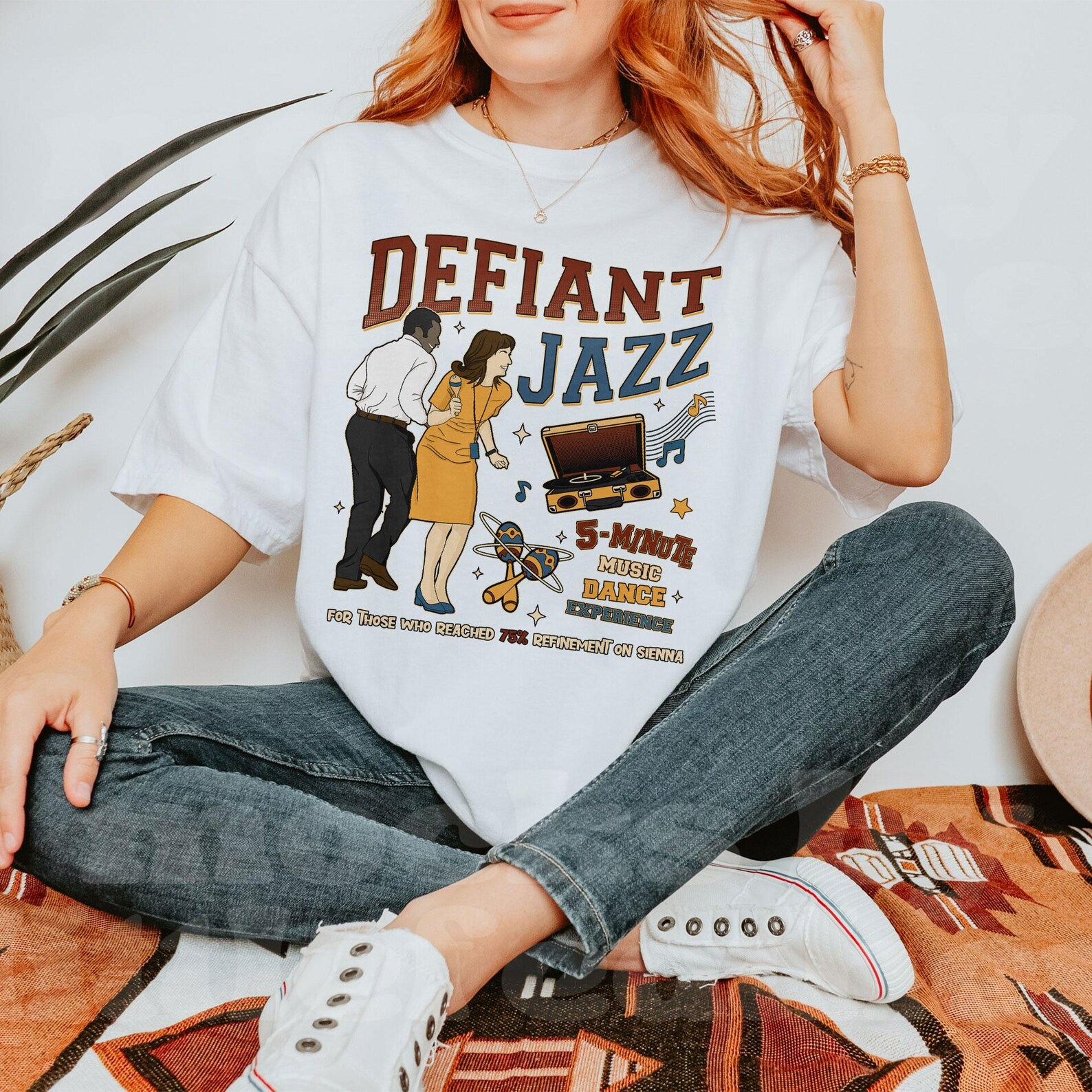 Defiant Jazz Scene T Shirt, Severance TV Show Inspired Sweatshirt, Woe ...