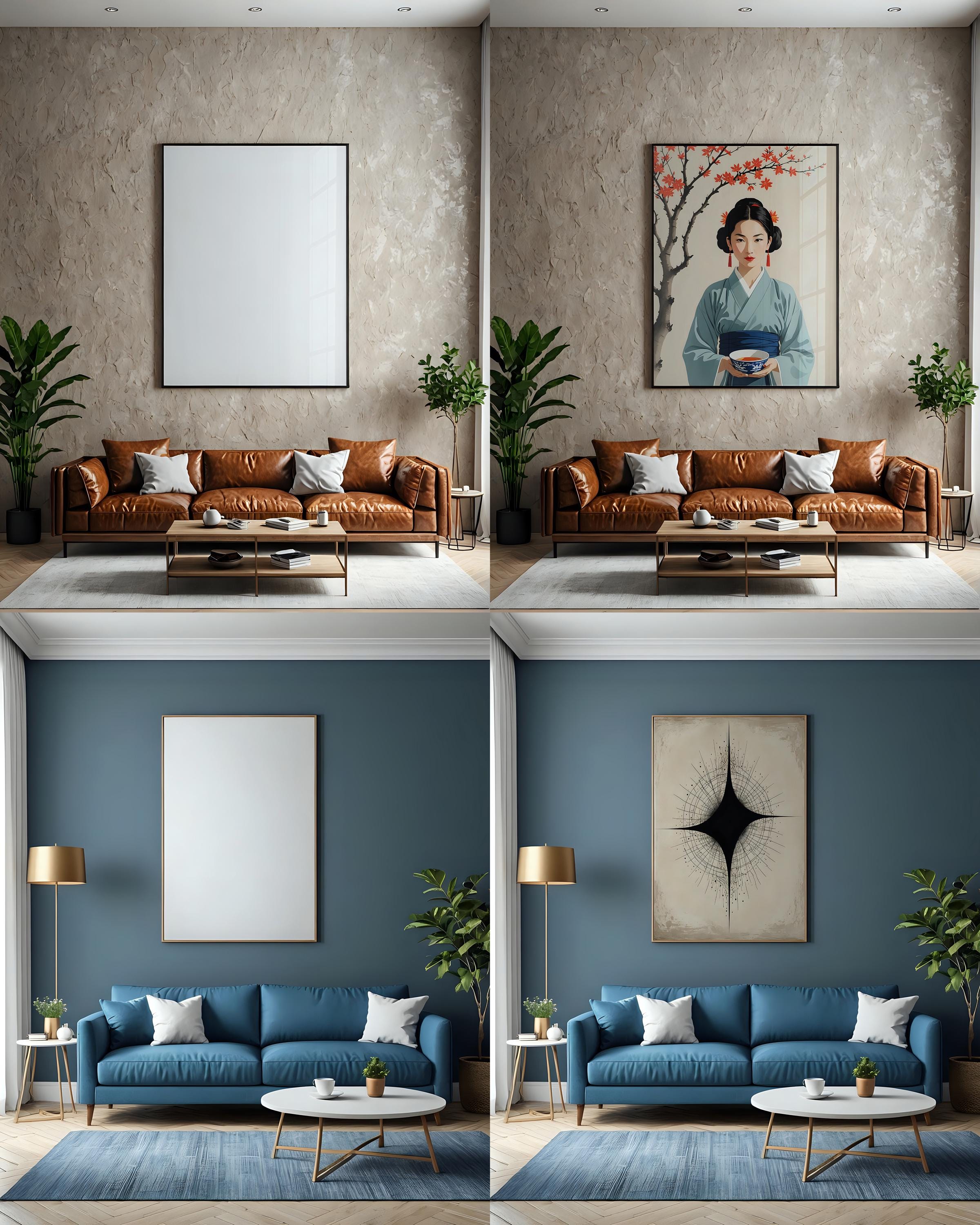 50 Elegant Room Mockups - PSD Files for Easy Wall Art Display - Etsy