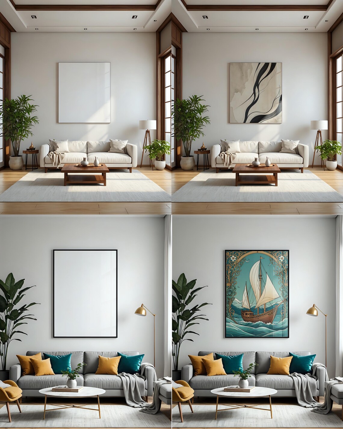 50 Elegant Room Mockups - PSD Files for Easy Wall Art Display - Etsy