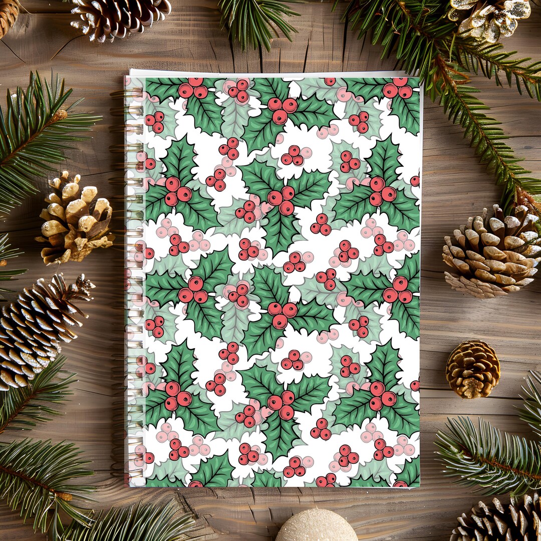 Christmas Spiral Notebook Cute Notebook ,festive Spiral Notebook ...