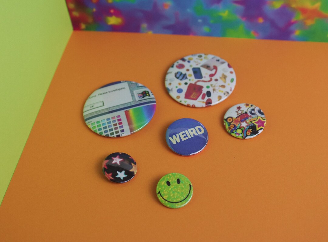Y2K Nostalgia Pin Pack • Retro Button Pins, Retro 2000s Accessories - Etsy