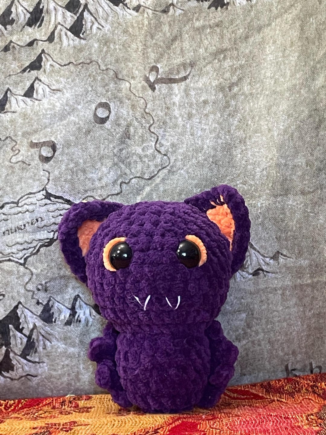 Crochet Vampire Bat Plushie: Chunky Yarn Halloween Decor - Etsy