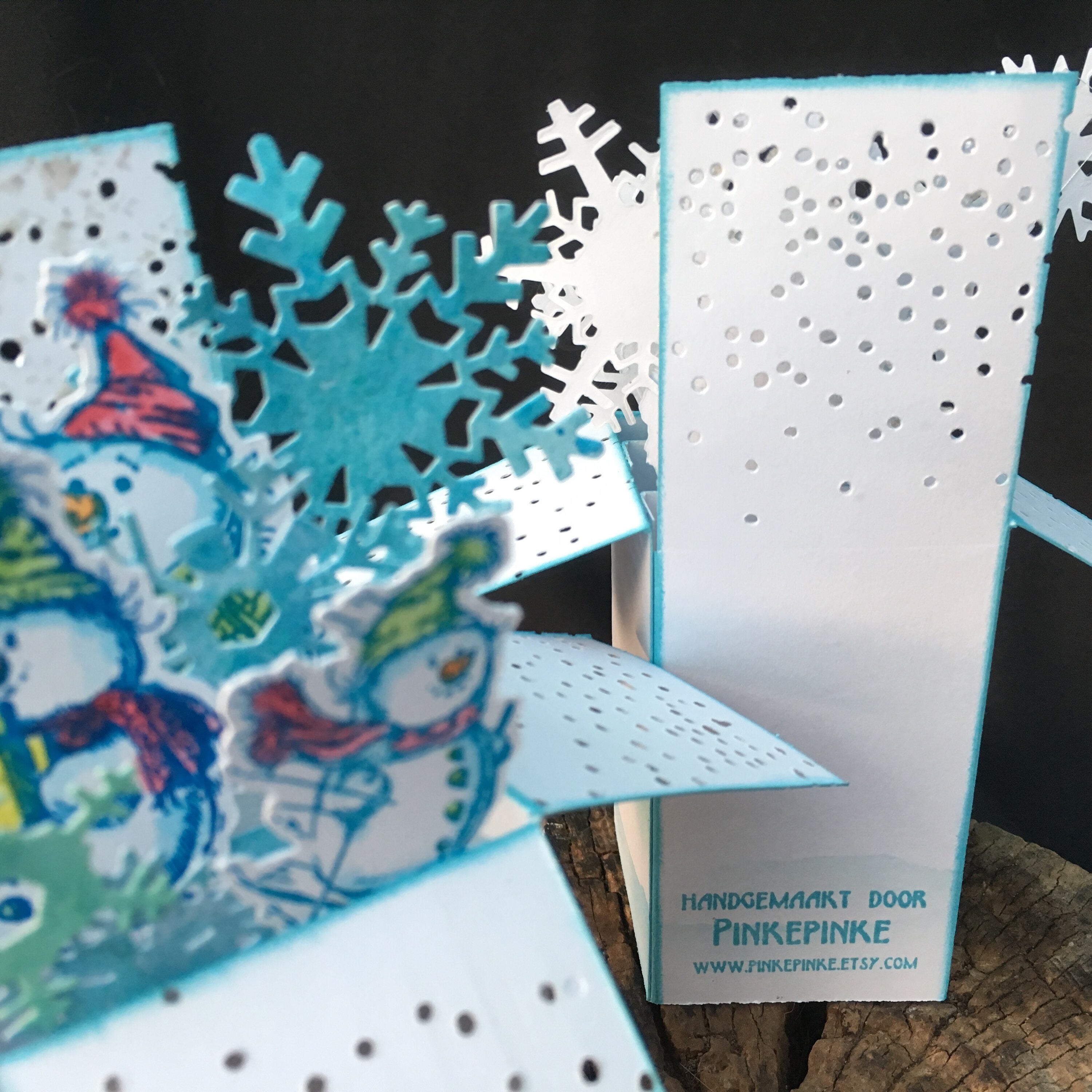 Pop up Birthday Card With Snowmen Winter Pop up Card for - Etsy