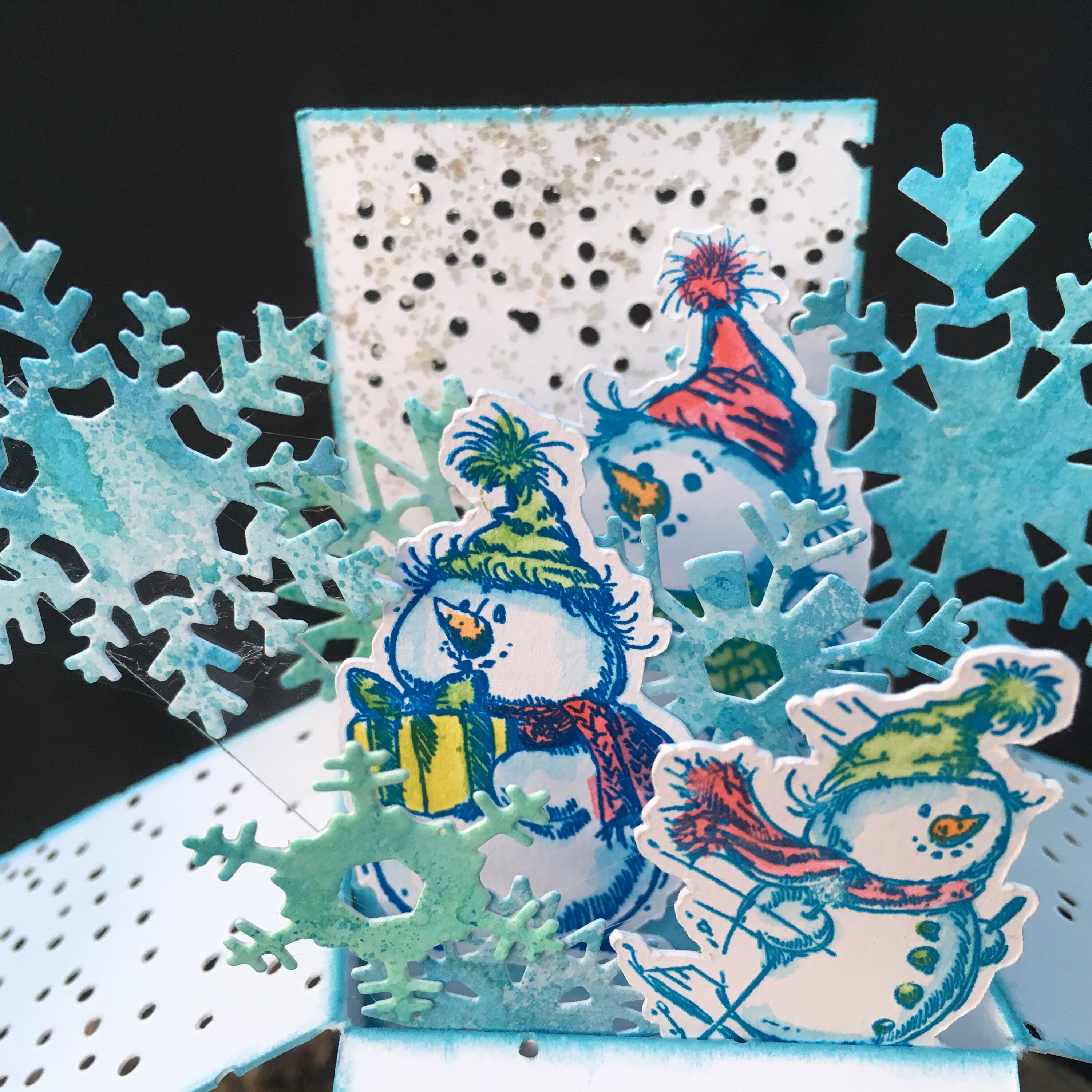 Pop up Birthday Card With Snowmen Winter Pop up Card for - Etsy