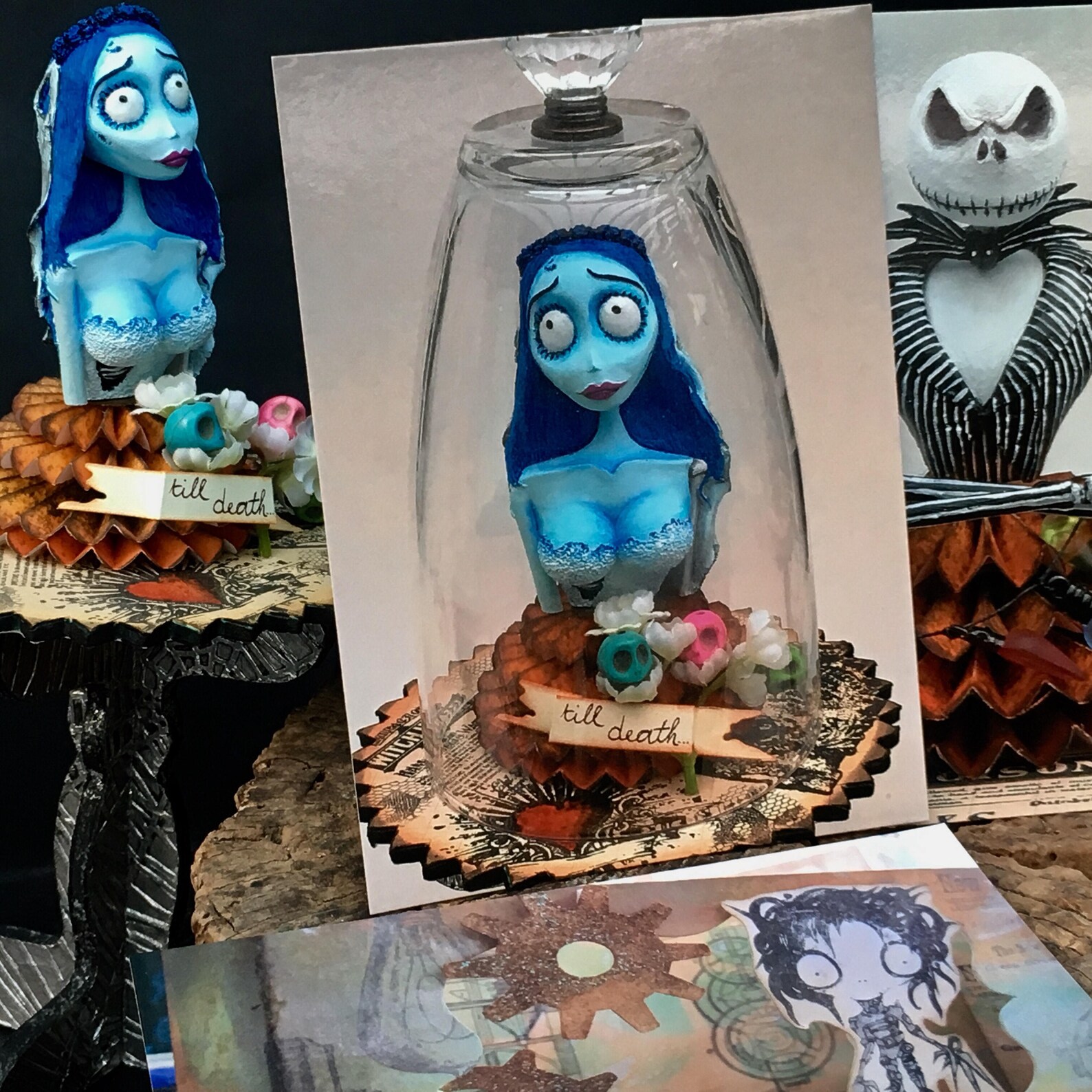 Postcard With Corpse Bride, Quirky Wedding Card for Tim Burton Movie ...